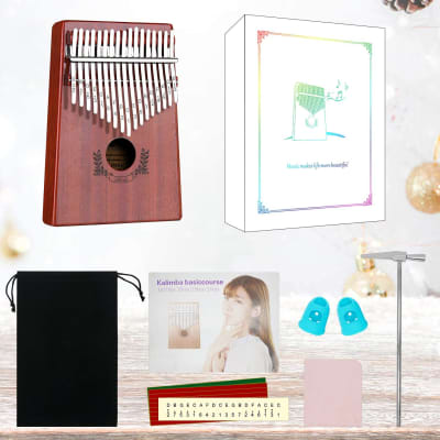 17 Keys Kalimba Thumb Piano Mbira with Accessories Full Kit | Reverb