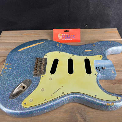 Real Life Relics Strat® Stratocaster® Body Aged Blue Mist | Reverb