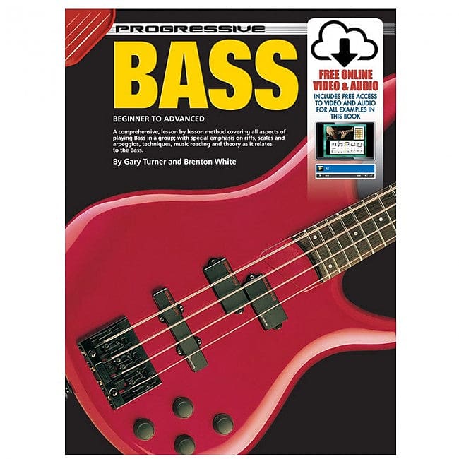 Progressive Books 54044 Bass Guitar Book Beginner to Advance | Reverb