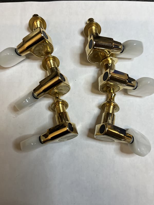 Takamine Gold tuners 3x3 Pearl Button Guitar Tuners - Hold | Reverb