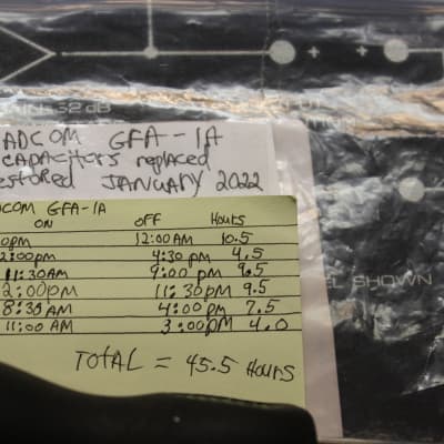 Restored Adcom GFA-1A Power Amplifier | Reverb