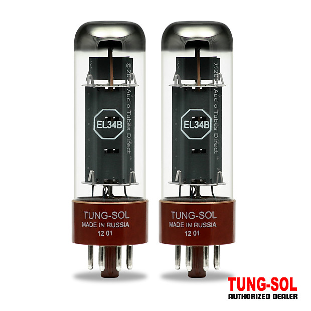 New Matched Pair Tung-Sol EL34B Amplifier Power Tubes | Reverb