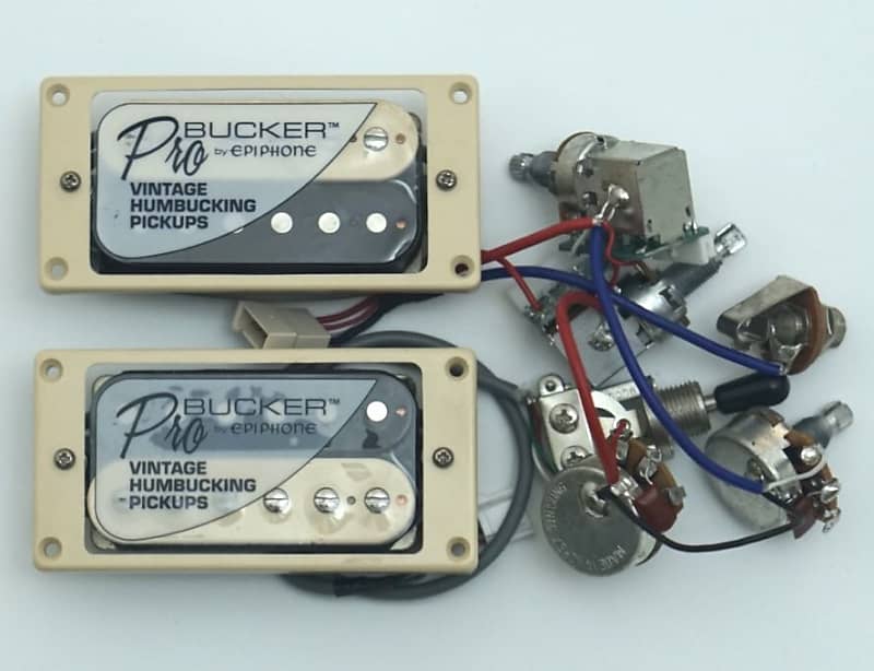 Epiphone Classic Plus ProBucker Zebra Pickups With Wiring | Reverb