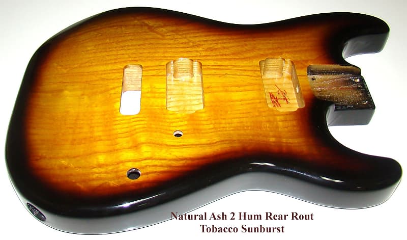 XXX STRAT BODY, Solid Ash, For Two Humbuckers, Rear Routed, | Reverb