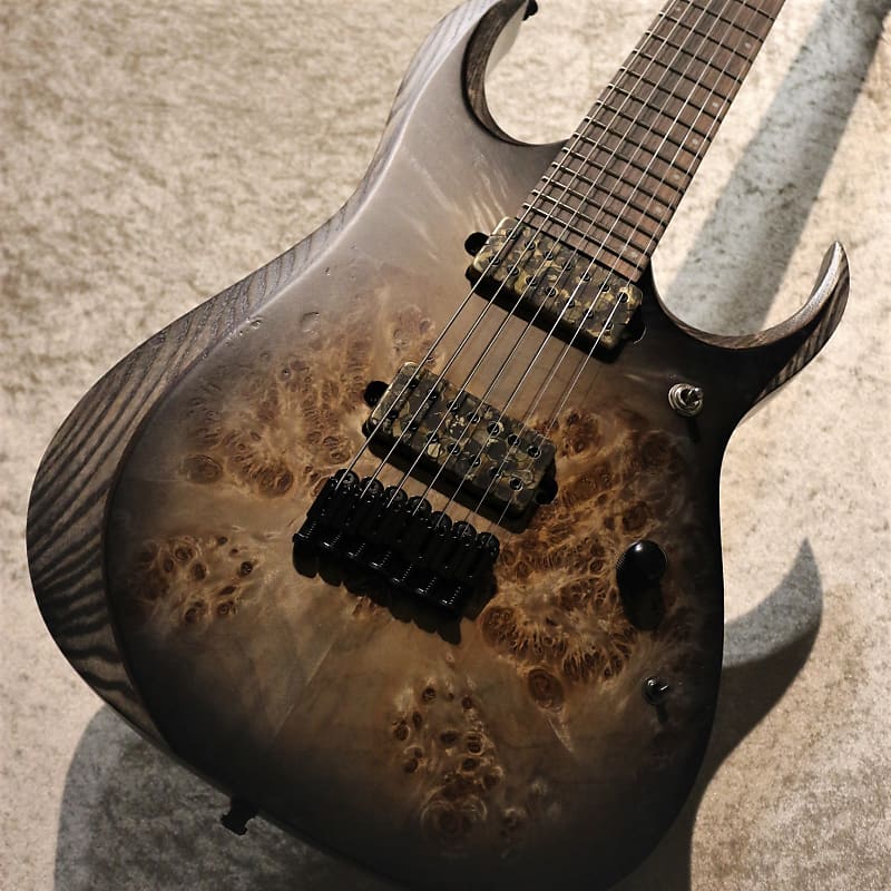 Ibanez RGD71ALPA Charcoal Burst Black Stained Flat | Reverb