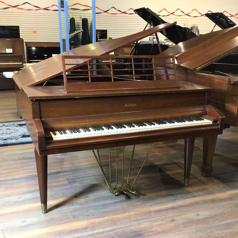 (SOLD)Baldwin 5'6 Satin Walnut Grand Piano c1963 #150636 | Reverb