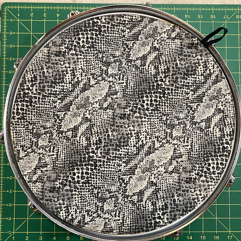 14" reversible Drum Bunny snakeskin cotton drum cover - | Reverb