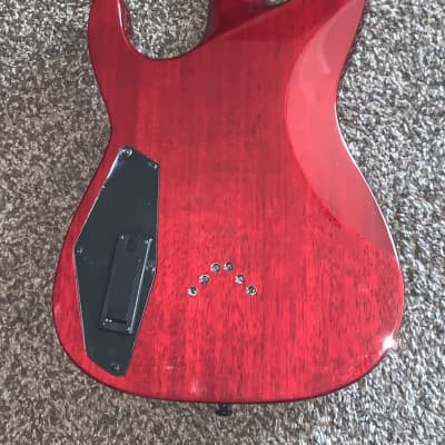 Dean Custom 450 flame top electric guitar emg pickups - Trans | Reverb