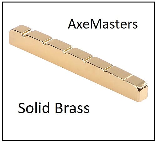 AxeMasters Slotted BRASS NUT for FENDER 6 String Guitars - | Reverb
