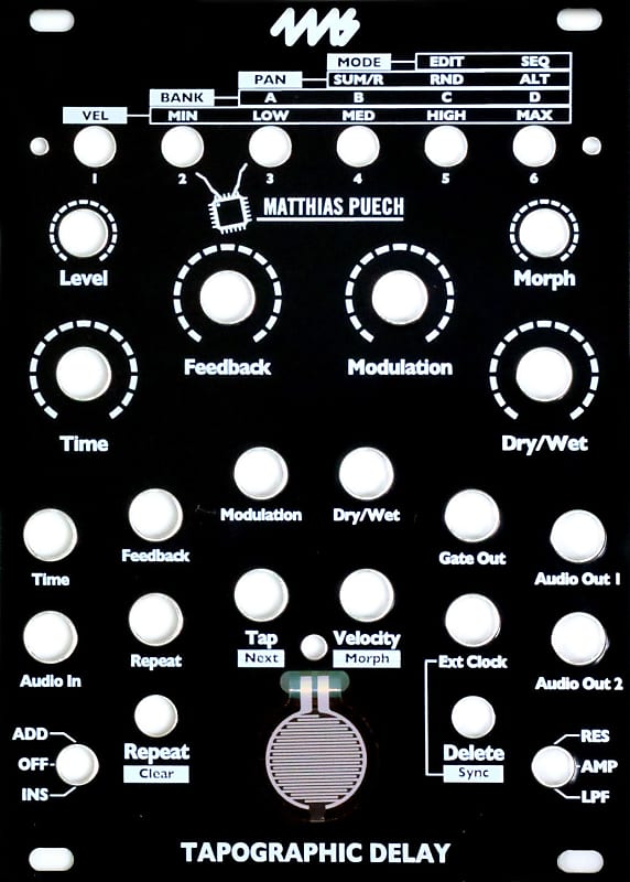 4MS BLACK FACEPLATES-TAPOGRAPHIC : BRAND NEW : [DETROIT | Reverb