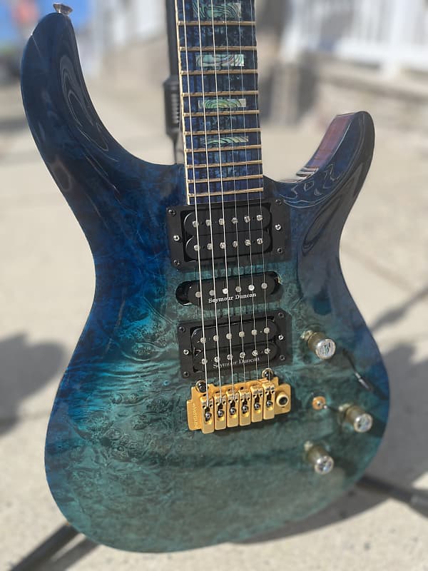 Kiesel Blue Angel Carved Top 6 String CT624 Rare Custom | Reverb