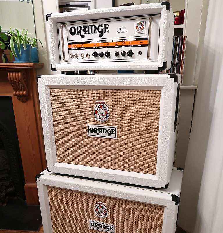 Orange TH30 Head, PPC 212 Cab, 2x12 OB Cab, White Limited | Reverb