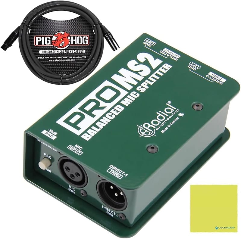 Radial Engineering ProMS2 Passive 2-way Microphone Splitter | Reverb