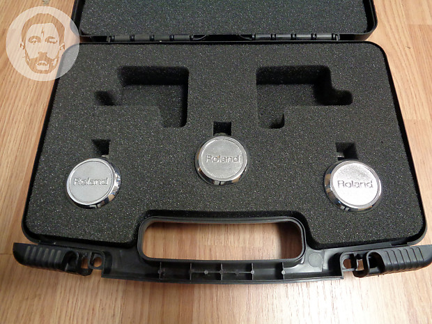 Roland RT-3T tom triggers (3) with original case, drum | Reverb