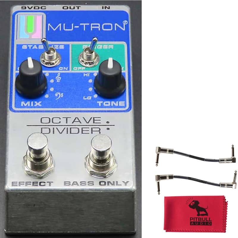 Mu-Tron Octave Divider Vintage Silver Guitar Effect Pedal w/ | Reverb