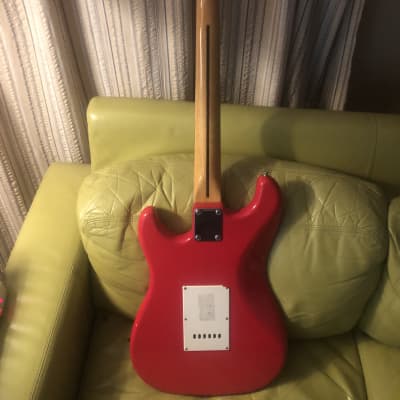 Hondo H-77 70-80s Red strat ssh guitar exc | Reverb