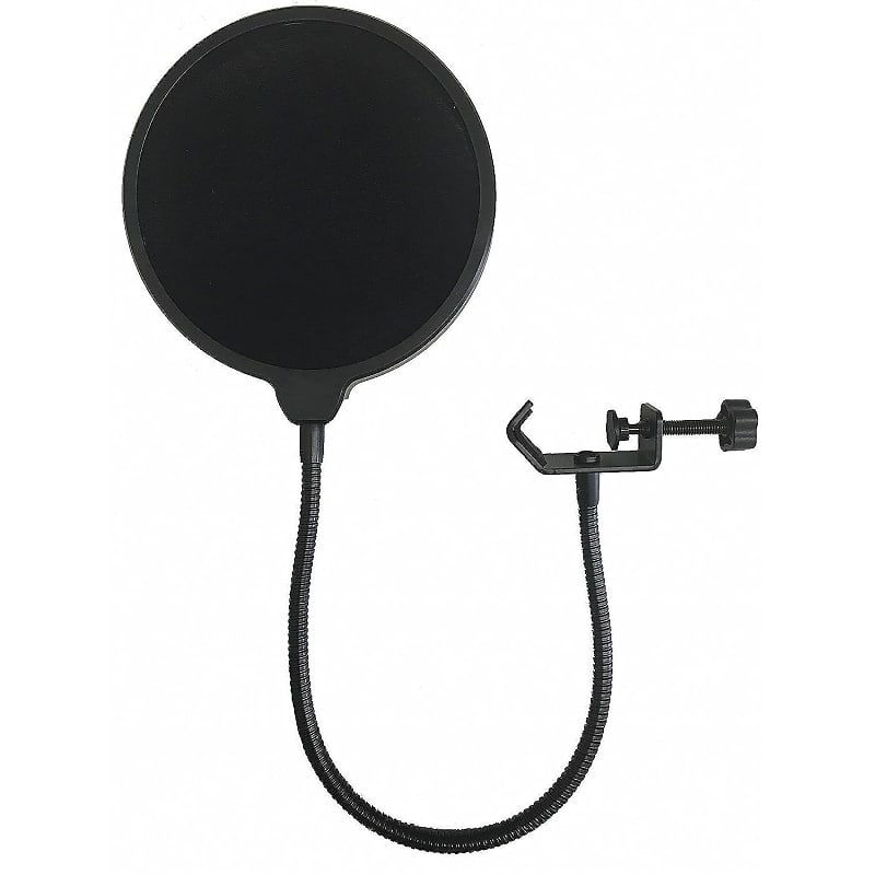 6 Inches Round Wind Screen Shield Pop Filter With Stand Clip | Reverb