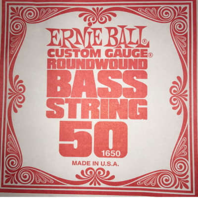 .050 Ernie Ball - Custom Gauge Roundwound Electric Bass | Reverb