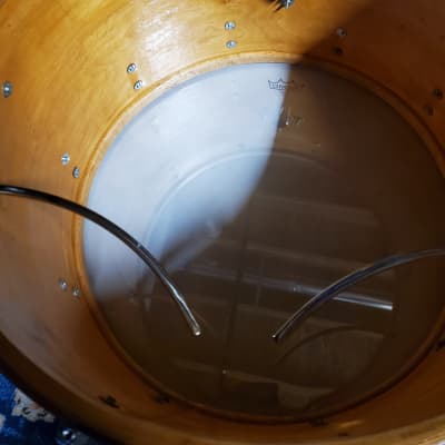 Ludwig 22" bass drum 70's-80's blue olive badge - maple | Reverb