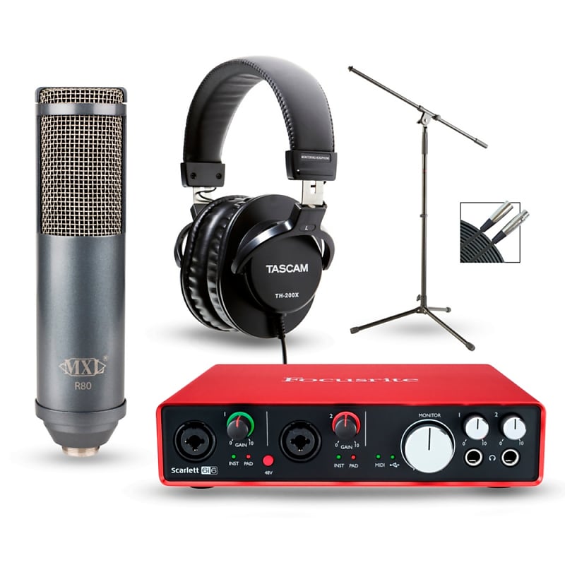 Focusrite Scarlett 6i6 Recording Package with R80 Ribbon | Reverb