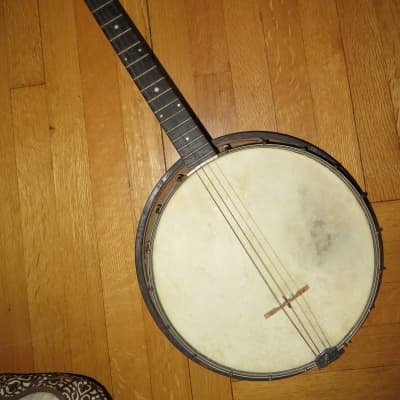 vintage 1900 1910 Sterling Banjo removable back tenor 30" 4 | Reverb