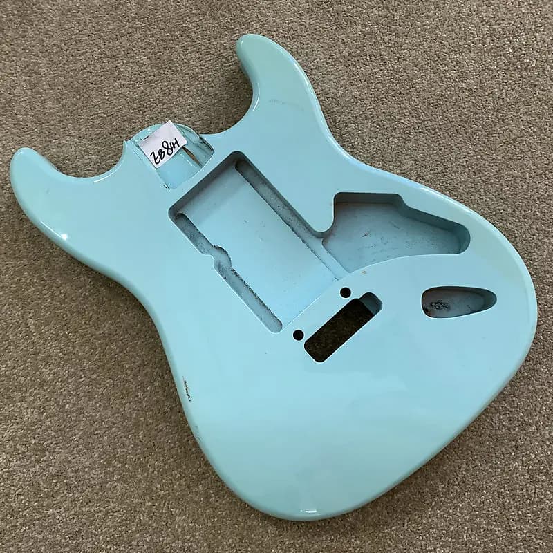 Light Blue Basswood Guitar Double Cutaway Strat Style | Reverb Canada