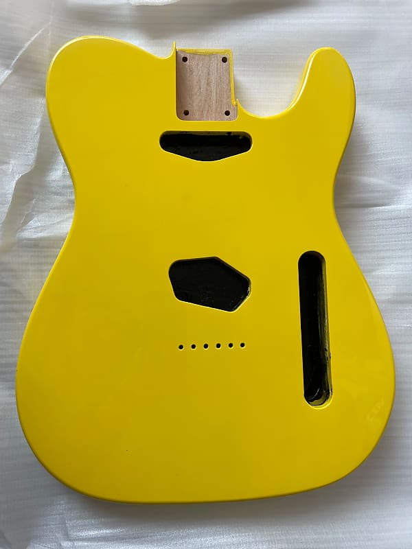 Yellow Finish Telecaster Tele Style Guitar Alder Wood Body | Reverb