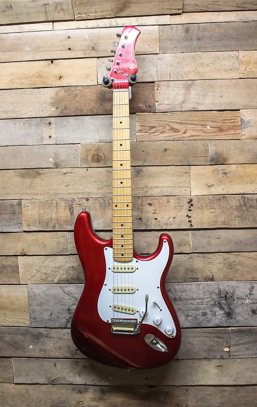 Hondo Samick Vintage MIK Deluxe Series 760 Maple Neck Red | Reverb