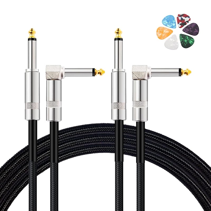 2-Pack Guitar Cable, 10ft Electric Guitar AMP Cord Instrument | Reverb