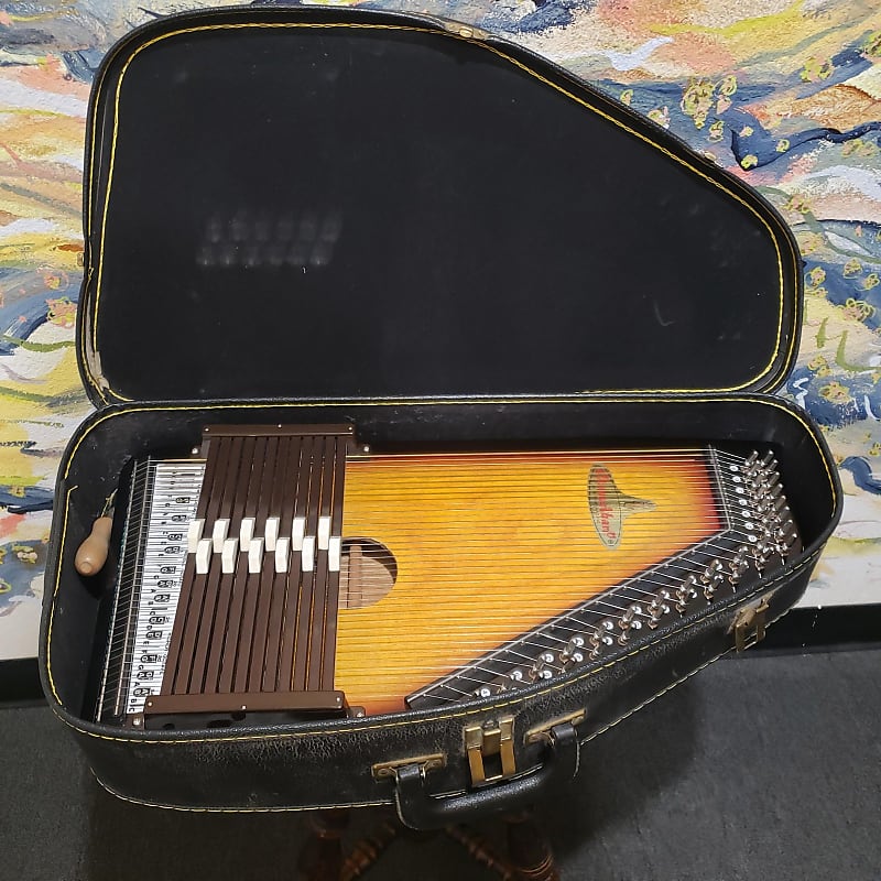 ChromAharp 36 String Auto Harp Sunburst w/Case Made In Japan | Reverb