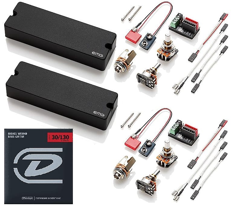 EMG 45DC BLACK 6 STRING BASS SOAPBAR ACTIVE SOLDERLESS PICKUP | Reverb