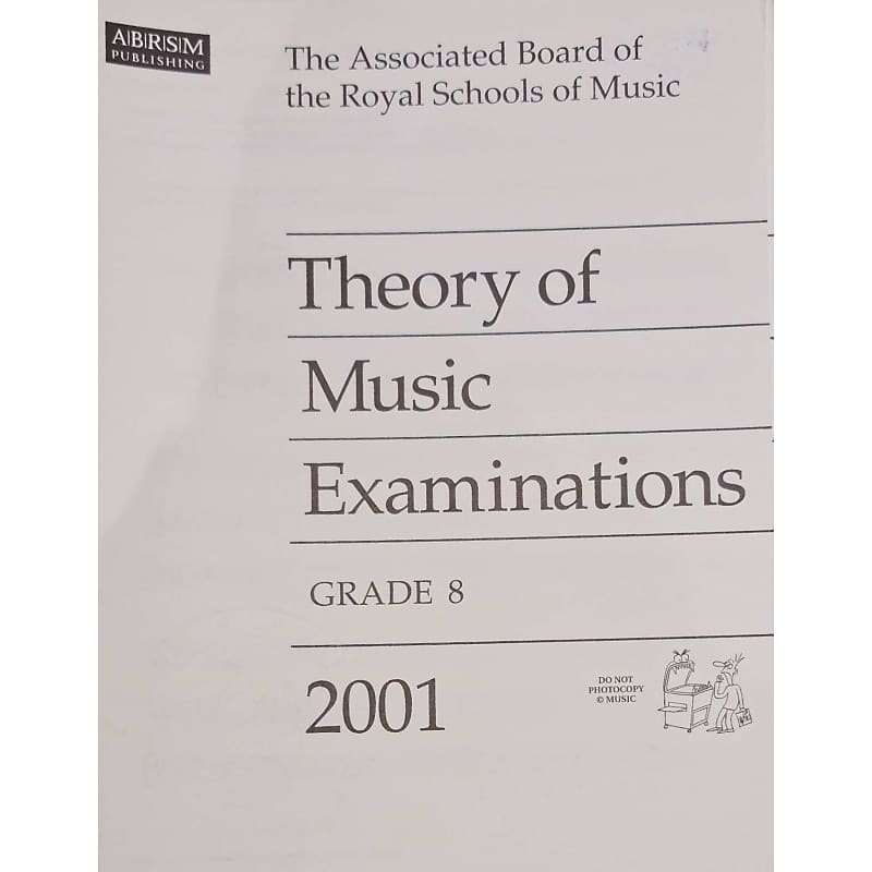 ABRSM Music Theory Past Exams 2001 Grade 8 | Reverb