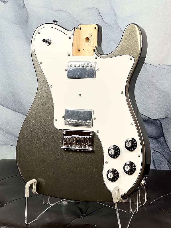 Squier Loaded Telecaster Deluxe Body Charcoal Frost Metallic | Reverb