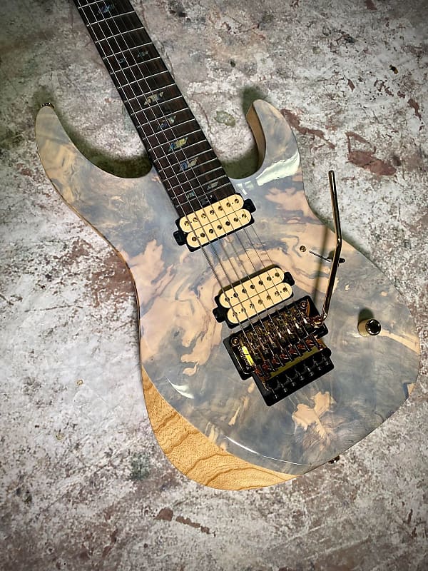 Legator Signature EG7 - Buckeye Burl Trans White | Reverb