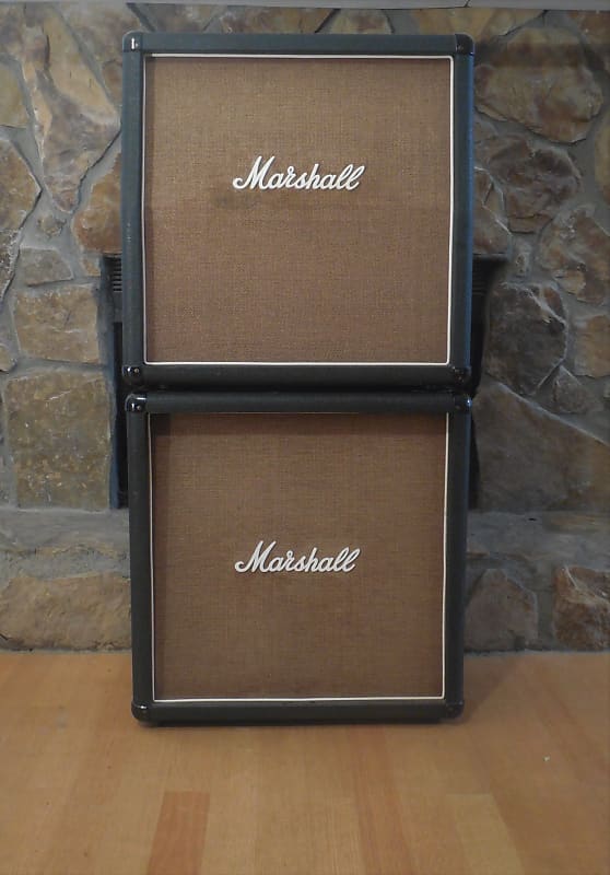 Rare Marshall 1965A and 1965B Full Stack (basket weave grill | Reverb