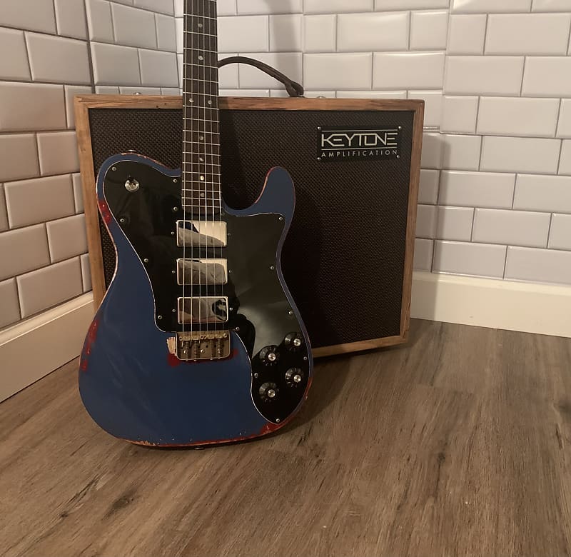 Big River/Fender HHH Tele Deluxe**Pelham Blue Nitro | Reverb