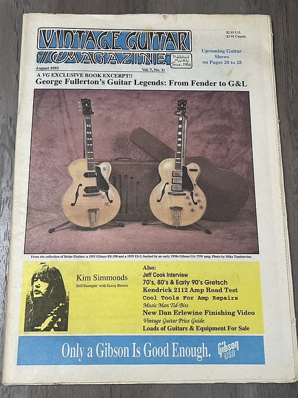 Vintage guitar magazine George Fullerton guitar | Reverb Australia