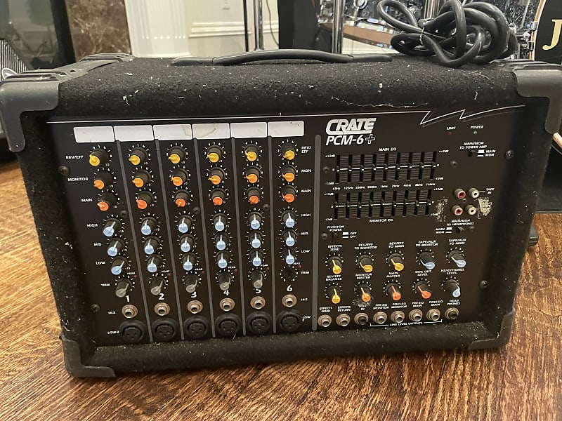Crate PCM-6 Black PA Amp 6 Channel | Reverb