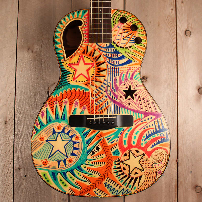 Greg Bennett by Samick GPH 100 SRE CUSTOM ART GUITAR # | Reverb