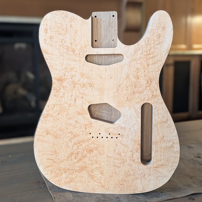 Figured Birdseye Maple and Walnut Telecaster Tele Body | Reverb Canada