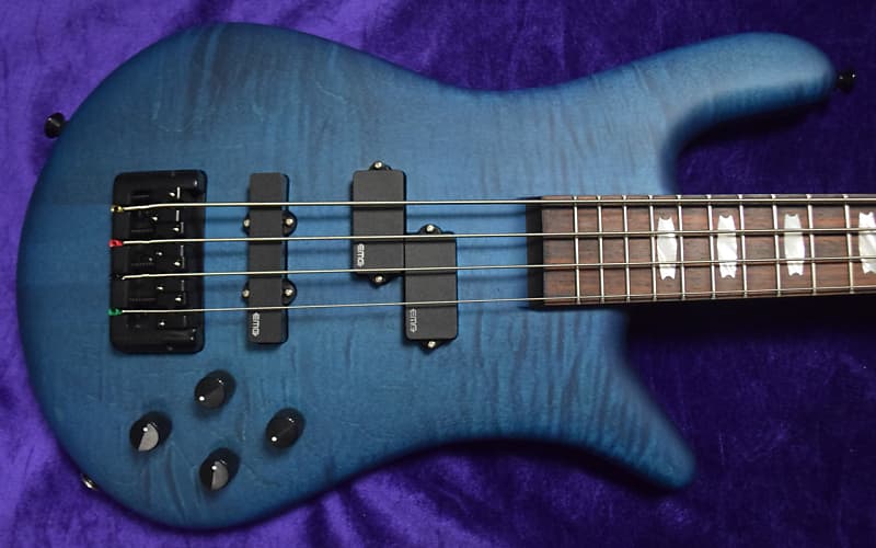 Spector Euro 4LX, Black and Blue / Rosewood *Factory Cosmetic | Reverb