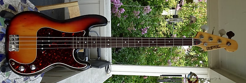 Univox Precisely precision bass guitar 1971 sunburst MIJ | Reverb
