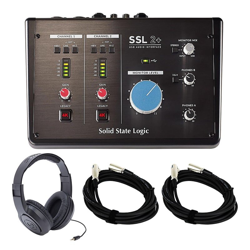 Solid State Logic SSL 2+ USB Audio Interface Bundle with | Reverb