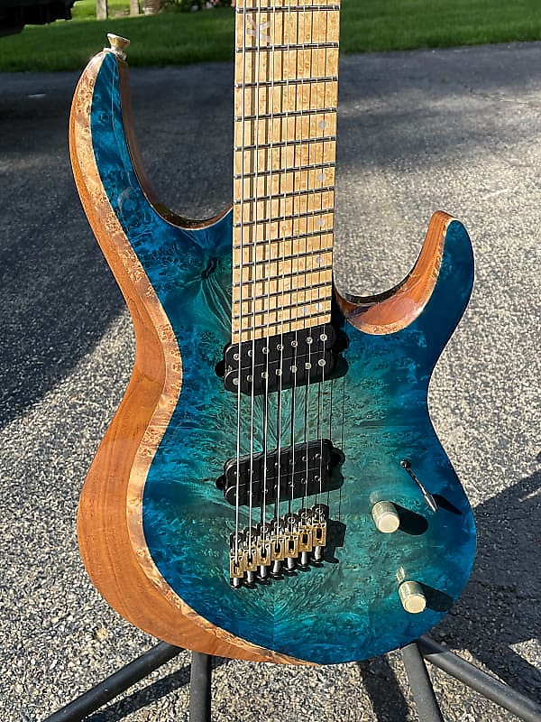 Kiesel Aries AM7 2017 Translucent Aqua Burst | Reverb