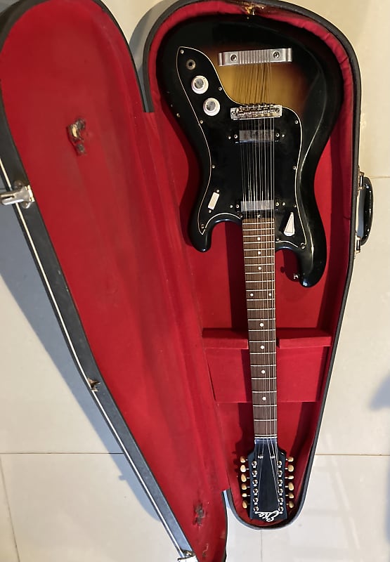 Eko Cobra XII 12-String Electric Guitar 1960s - Sunburst- AS | Reverb