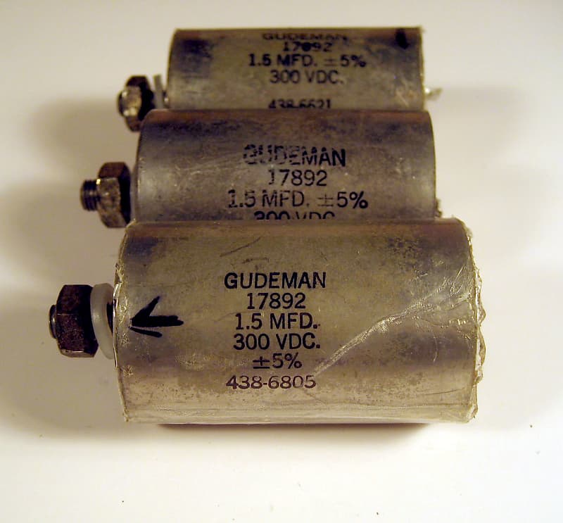 FOUR(4) GUDEMAN 17892 1.5uF 300VDC 70'S PAPER IN OIL PIO | Reverb