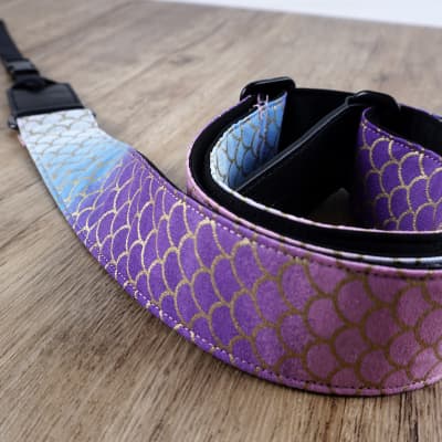 4uke mermaid ukulele shoulder strap with leather ends | Reverb