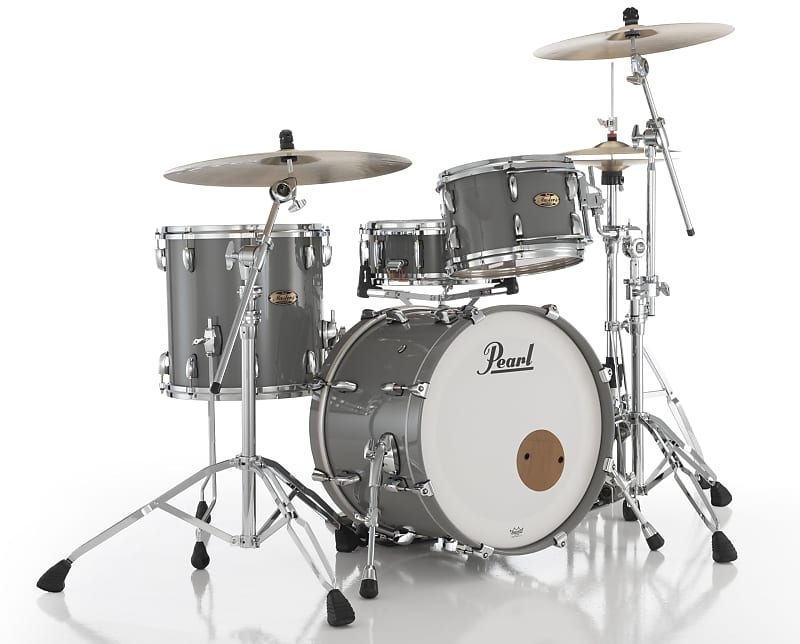 Pearl Masters Maple Pure 3 Piece Shell Pack, Putty Grey - | Reverb