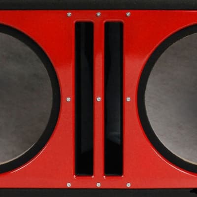 For 10-in Two Horn Three Tweeter Side Red Speaker Enclosure | Reverb