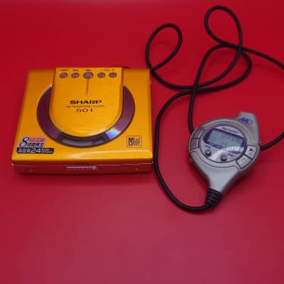 Rare Sharp MiniDisc Player #MD-ST501 YELLOW / GOLD rebuilt | Reverb